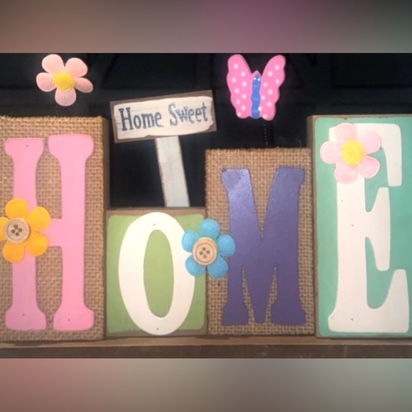Accents | Home Sweet Home Spring Wooden Decor Plaque | Poshmark